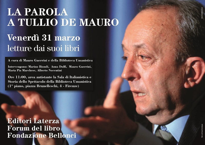 La parola a Tullio De Mauro | News | SBA - Sistema Bibliotecario di ...